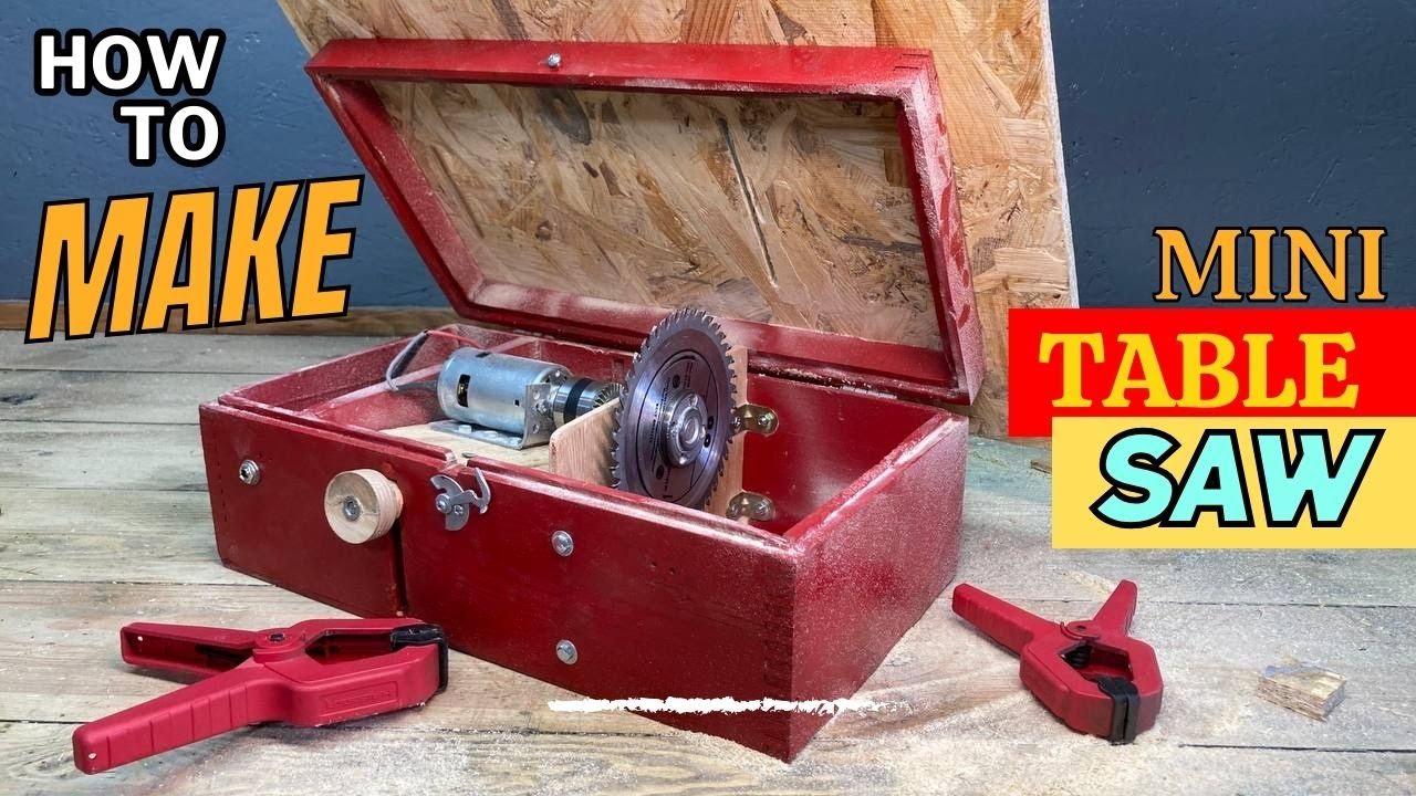 Homemade Mini Table Saw from an Old Box - YouTube