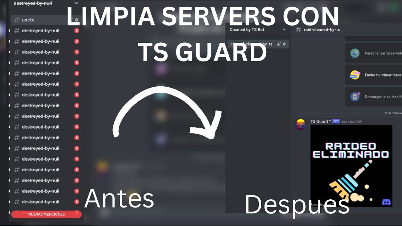 Limpiar server Discord | TS Guard Bot ™ - YouTube