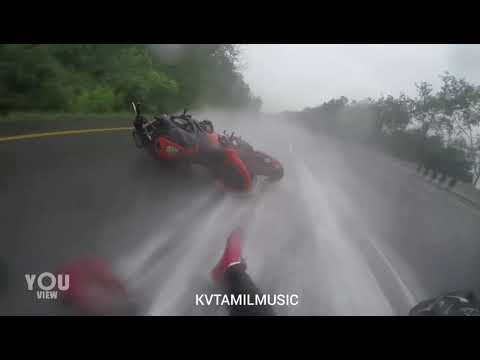 Thalli pogathey status . Rider savings his girlfriend from crash. couples bike crashed 😍😍😍😍🔥🔥