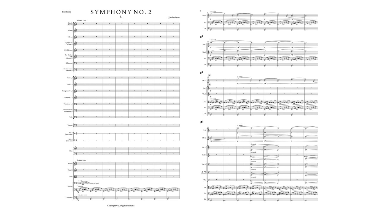Symphony No. 2, I. (Score Video) - YouTube