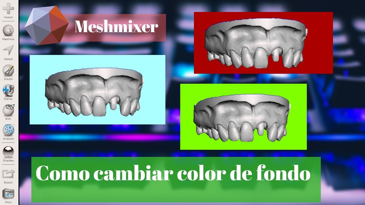 Como cambiar el color de fondo en 💥meshmixer💥 #MAAGdigitaldesign - YouTube