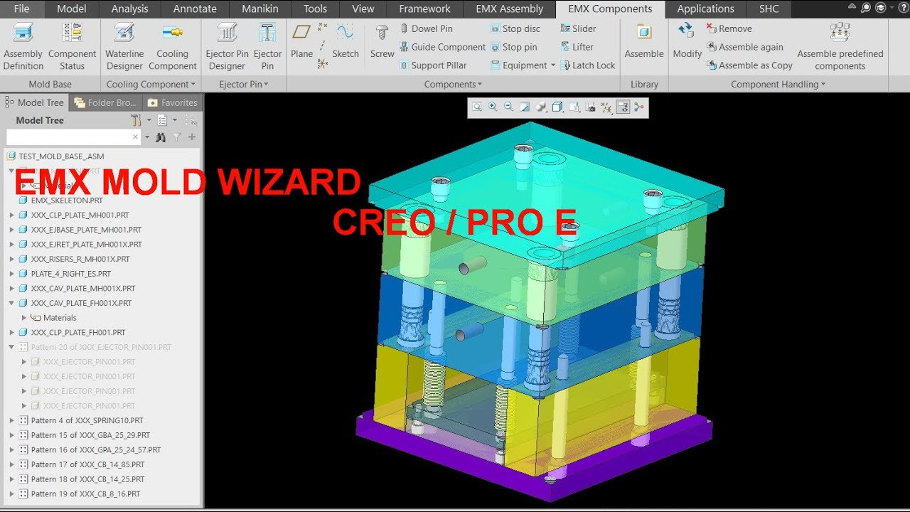 CREO 4 PRO E EMX MOLD WIZARD - YouTube