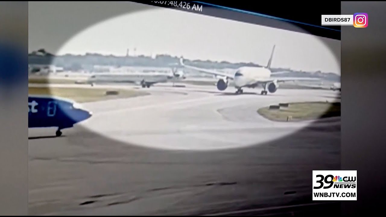Delta Flight Clipped Plane, Dislodged Tail Fin at ATL Airport - YouTube