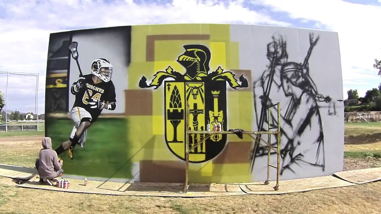 Bishop Kelly LAX Wall Mural - YouTube