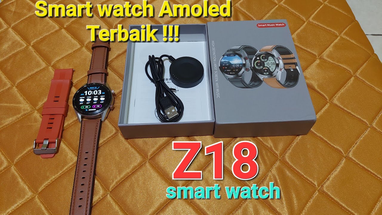 Smart watch Z18 amoled terbaik!!!-bisa musik, telpon dan banyak fitur ...
