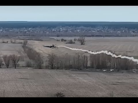 #Ukraine #Russian #Helicopter Ukraine's armed forces shot down Russian Ka-52 helicopter