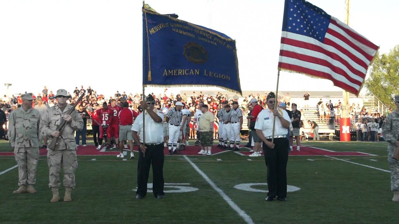 Hammond Morton High School National Anthem by American Legion Singers ...