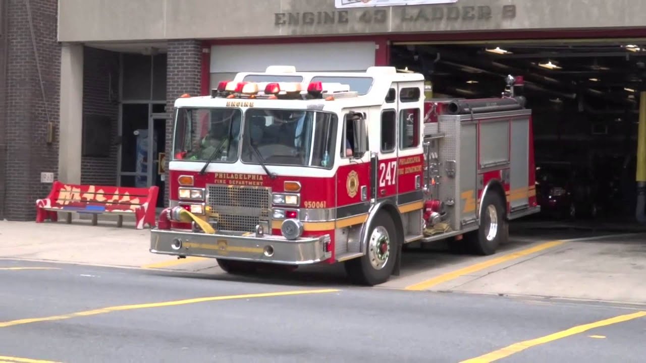 PFD Engine 247 Responding Classic Old Q & Horn - YouTube