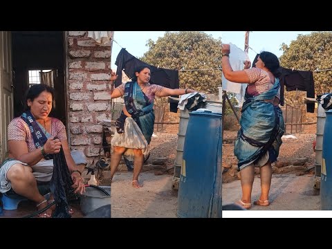 New vlog Desi women clothes wash