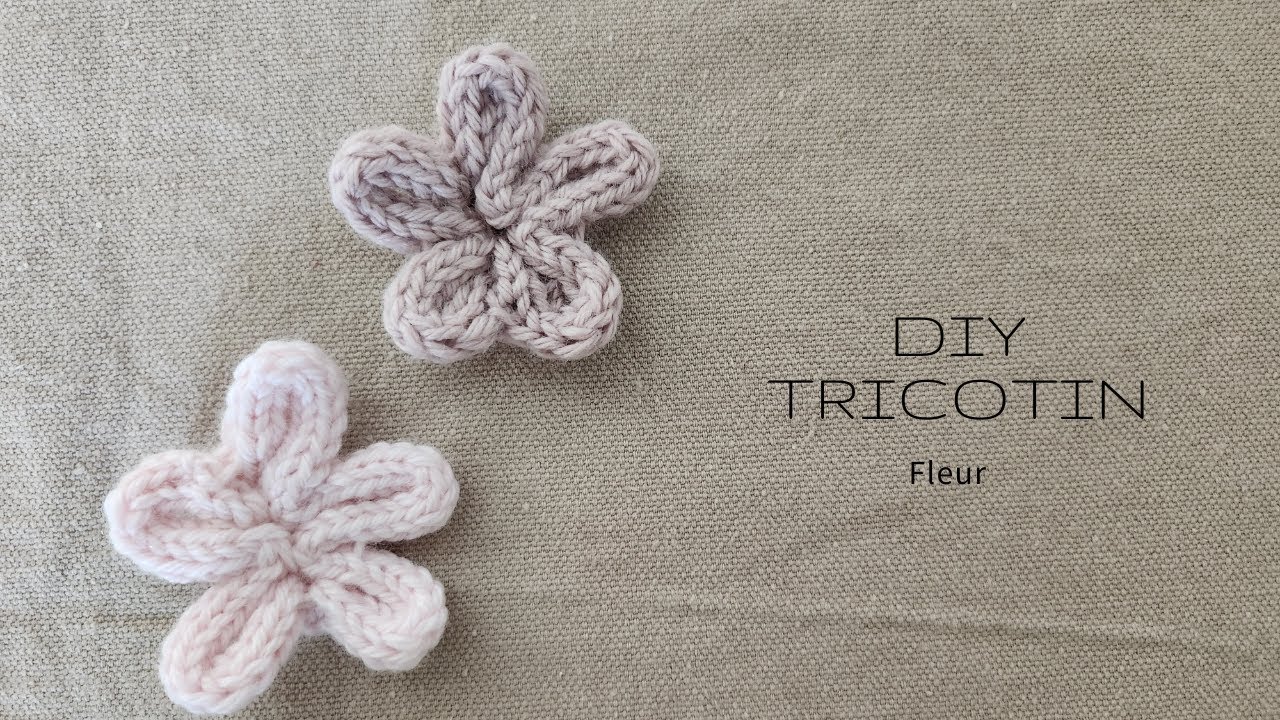 DIY TRICOTIN | Une petite fleur - YouTube