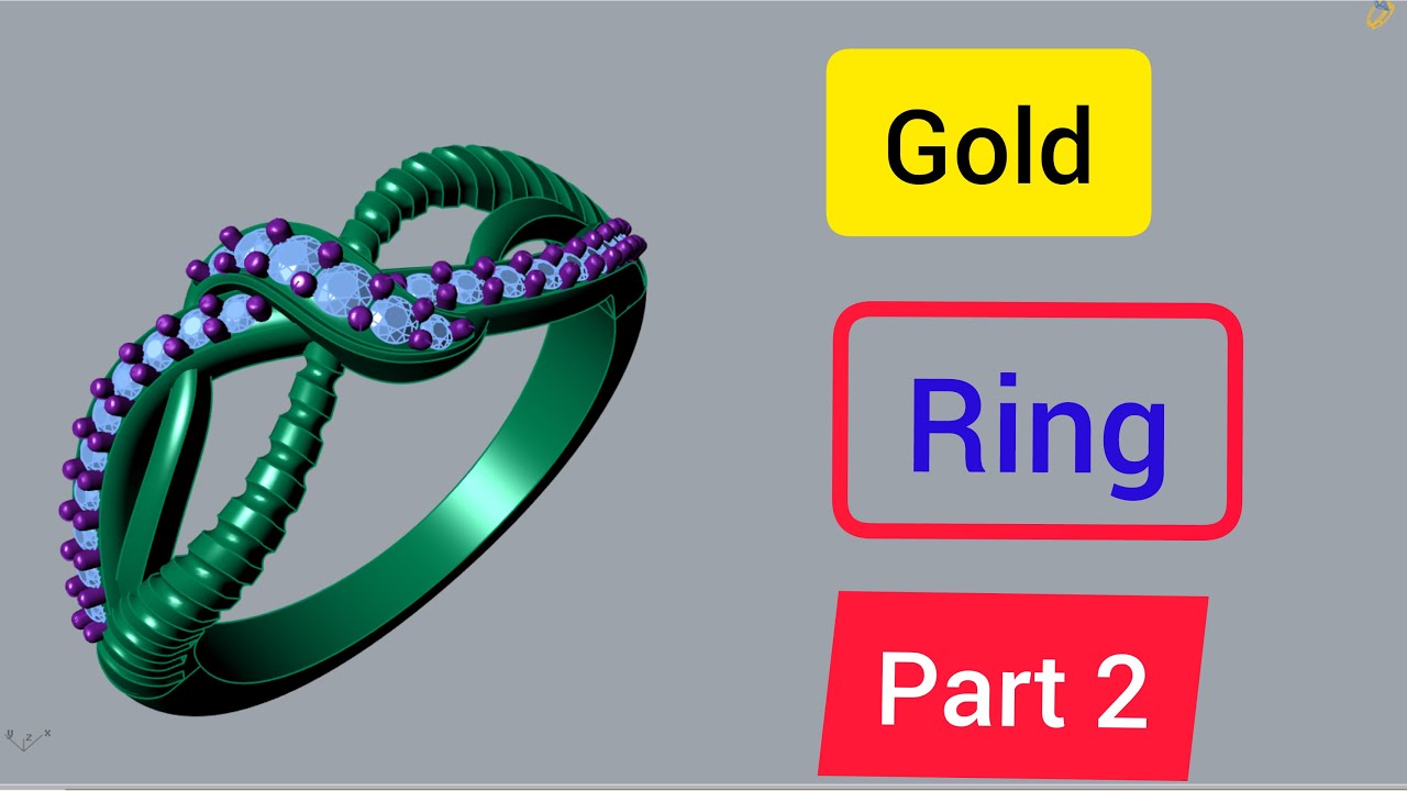 jewellery design gold ring part 2 matrix rhino cad design tutorial for ...