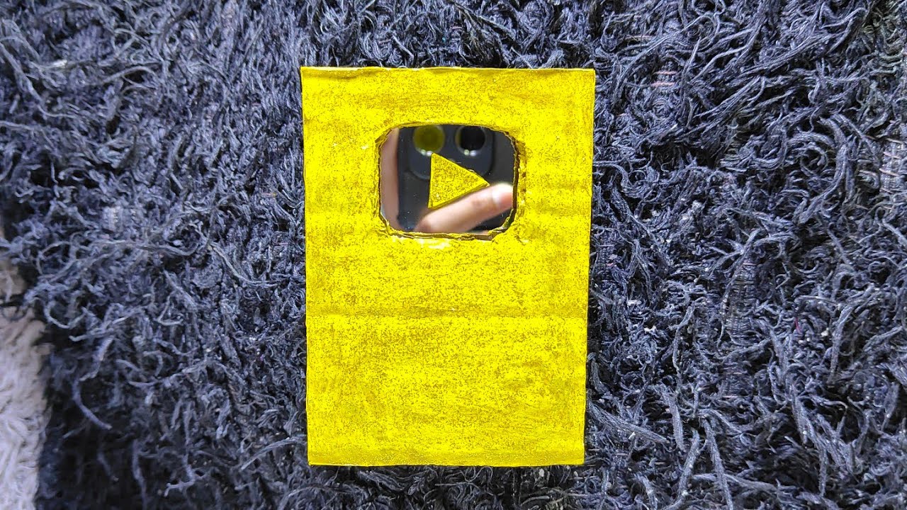 how to make a YouTube Golden Play Button cardboard Diy craft YouTube ...