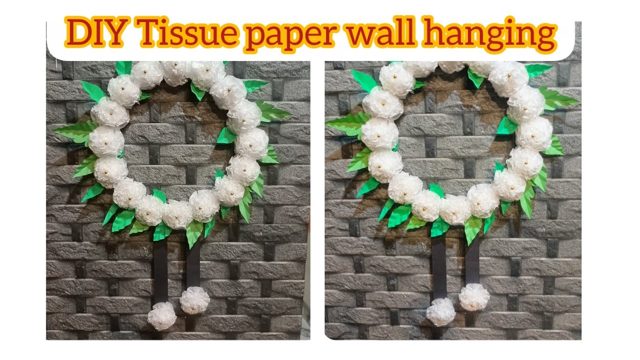 DIY EASY TISSUE PAPER WALL Hanging/enjoy using tissue paper easy and ...