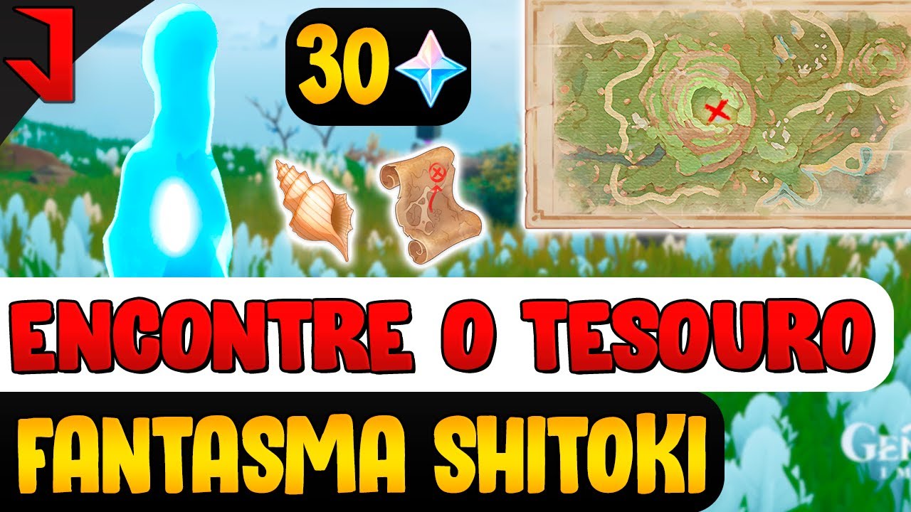 ENCONTRE O MAPA DO TESOURO DO FANTASMA SHITOKI | ILHA TSURUMI | GENSHIN ...