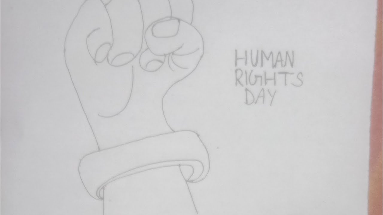 Human rights day drawing | how to draw Human Rights Day drawing - YouTube
