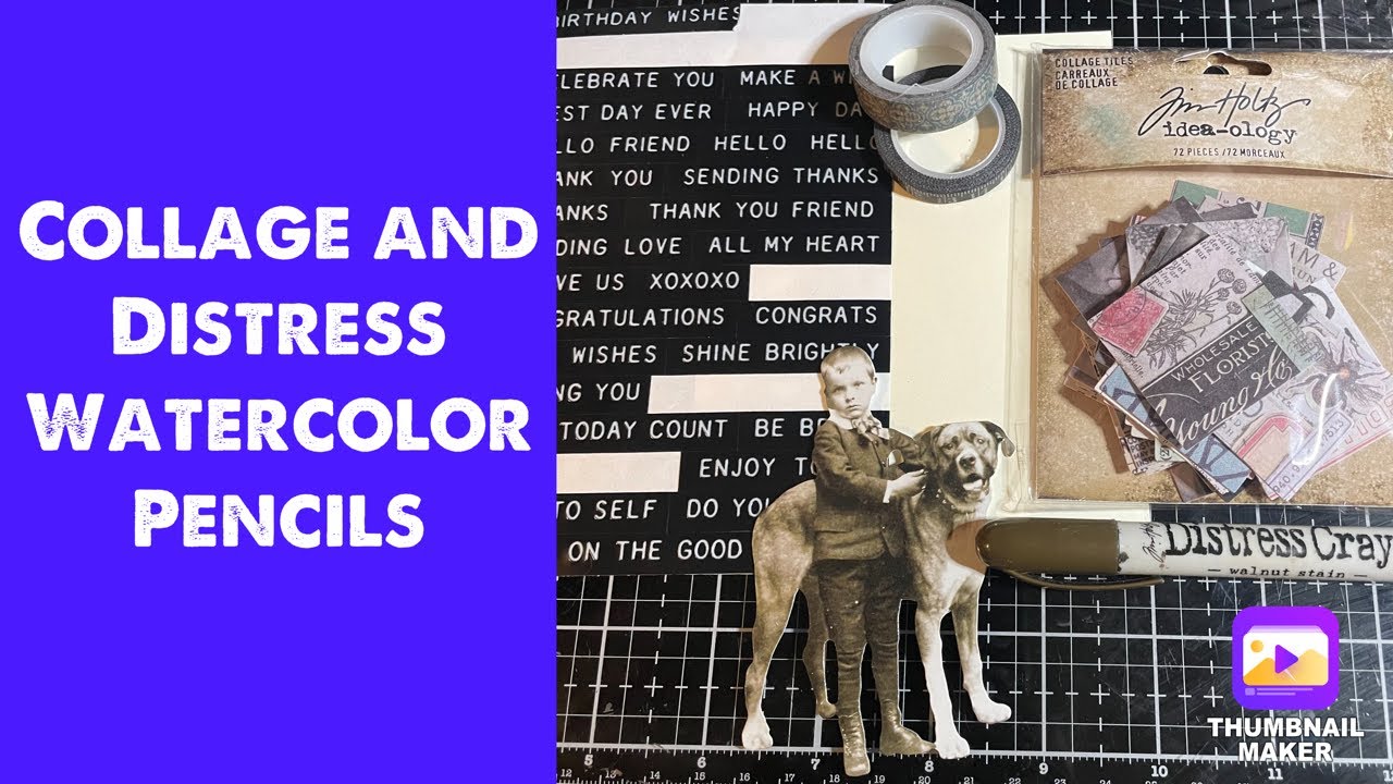 TFJ Challenge: Friendship: Quick Card with Collage and Tim Holtz Ranger ...