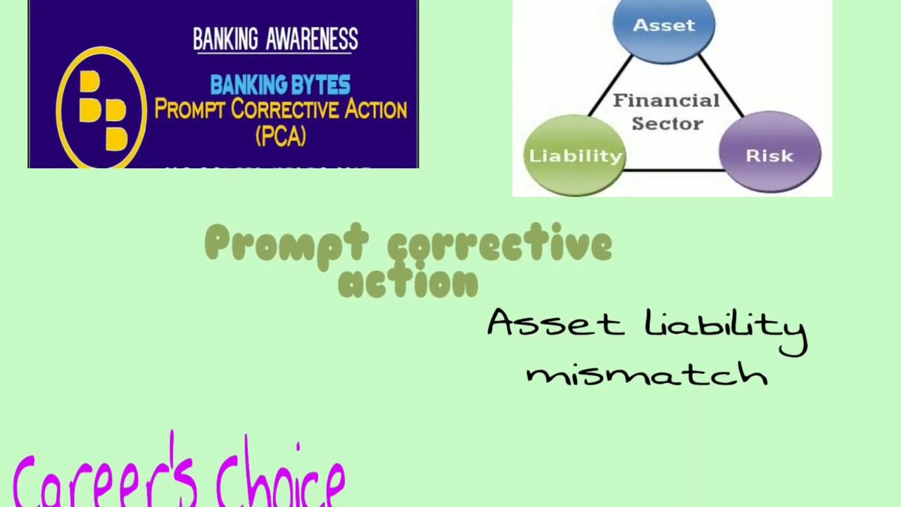 Prompt corrective action (PCA) || Asset liability mismatch (ALM ...