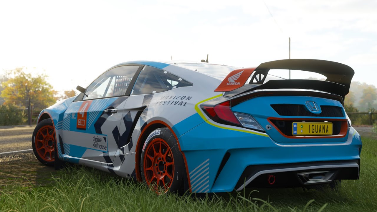 Honda Civic Rallycross - Forza Horizon 4 Steering Wheel Gameplay | 21:9 ...