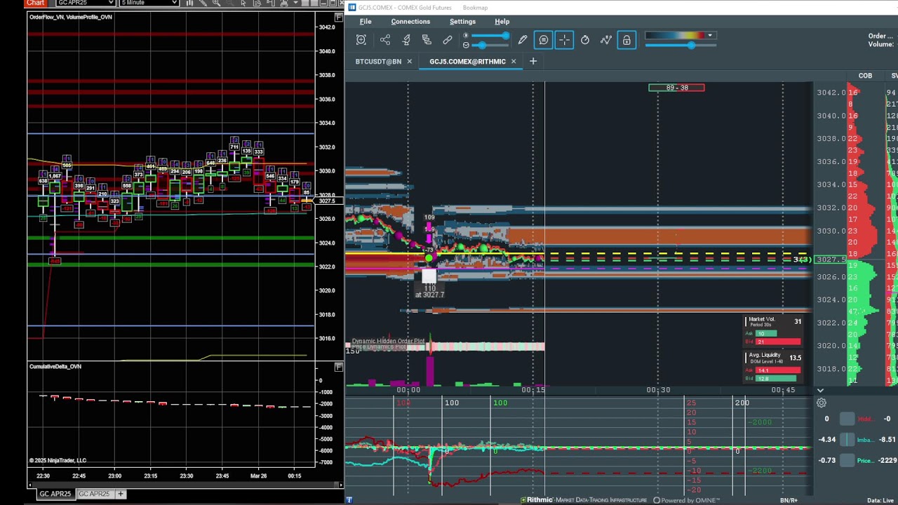 LIVE Trader GOLD Bookmap OrderFlow - YouTube