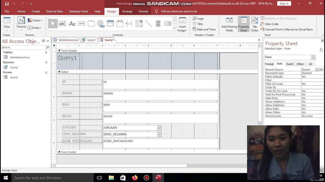 TUTORIAL MEMBUAT DATABASE PADA MICROSOFT ACCESS - YouTube