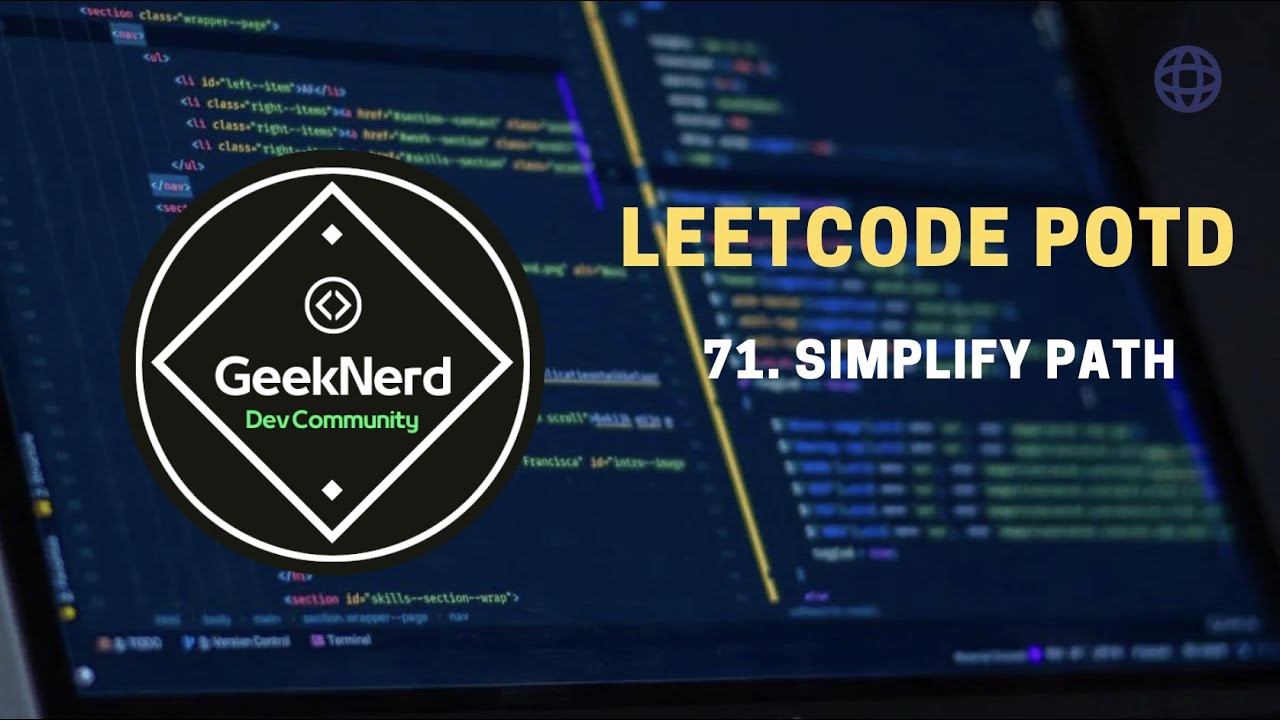 71 Simplify Path Leetcode Potd Leetcodedailychallenge 12april2023 Youtube