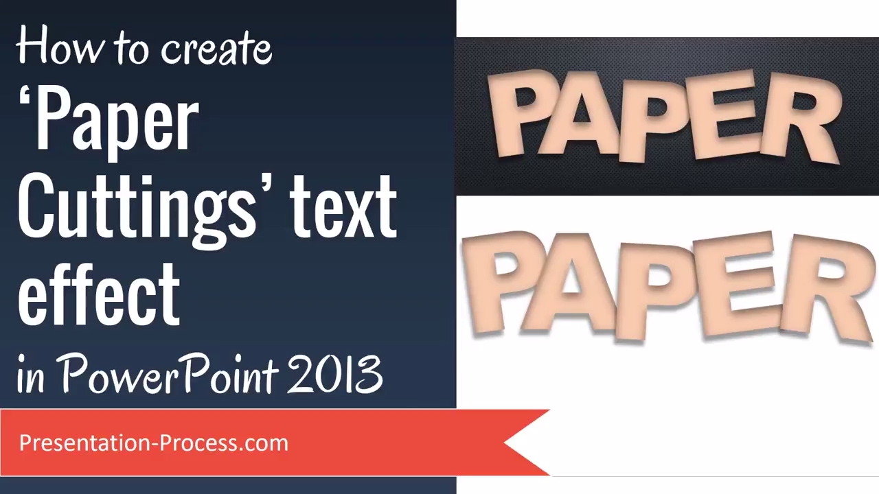 How to Create Paper Cuttings Text Effect in PowerPoint - YouTube