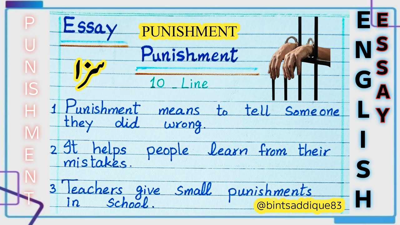 Punishment | 10 Lines Easy Essay Punishment | Easy English Essay On ...