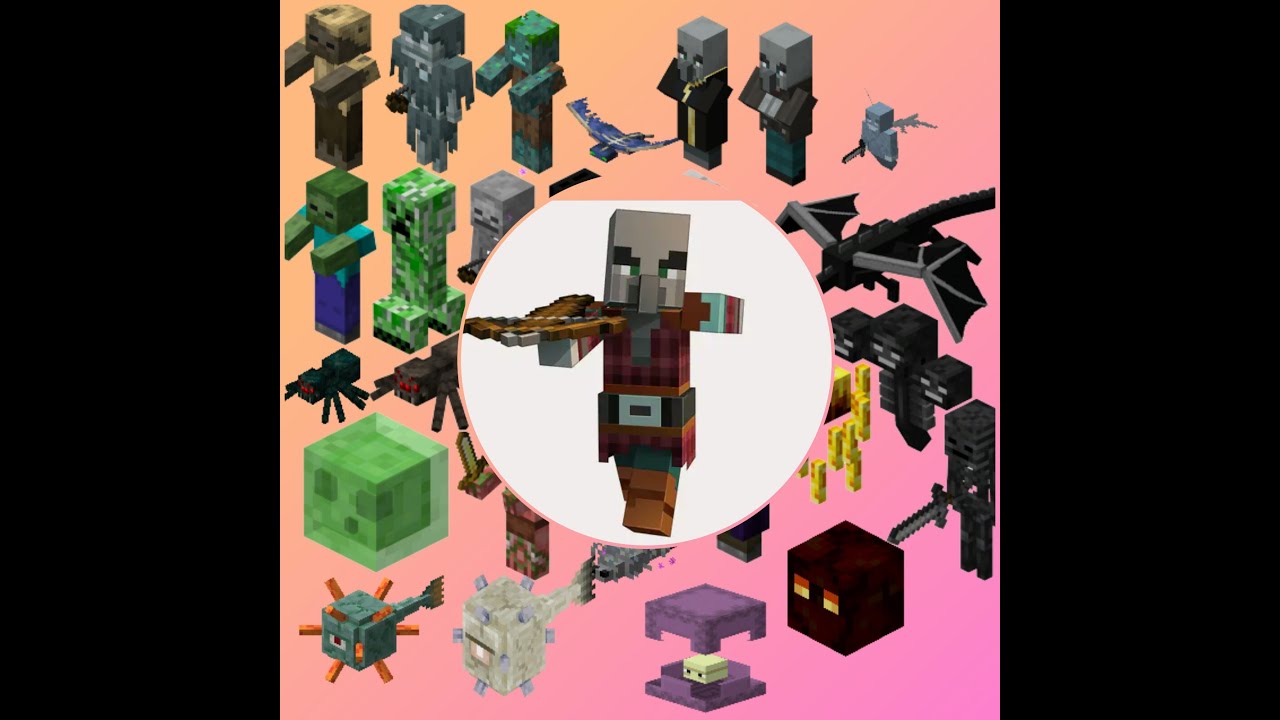 Pillager vs all mobs - YouTube