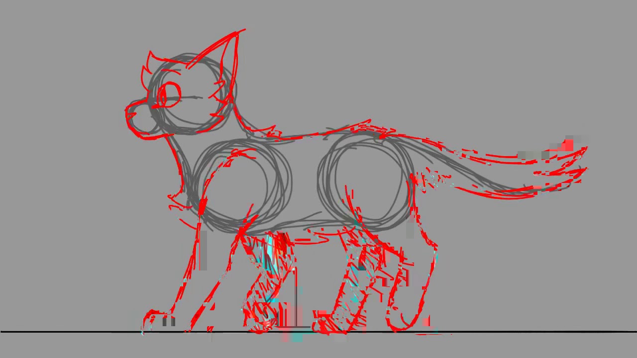 Cat walk cycle (WIP) - YouTube
