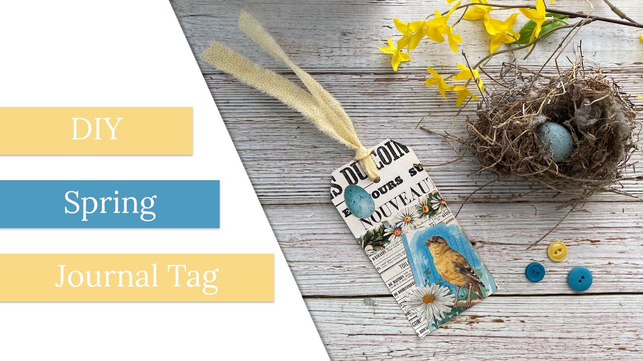 DIY Spring Journal Tag - Tag Art! - YouTube