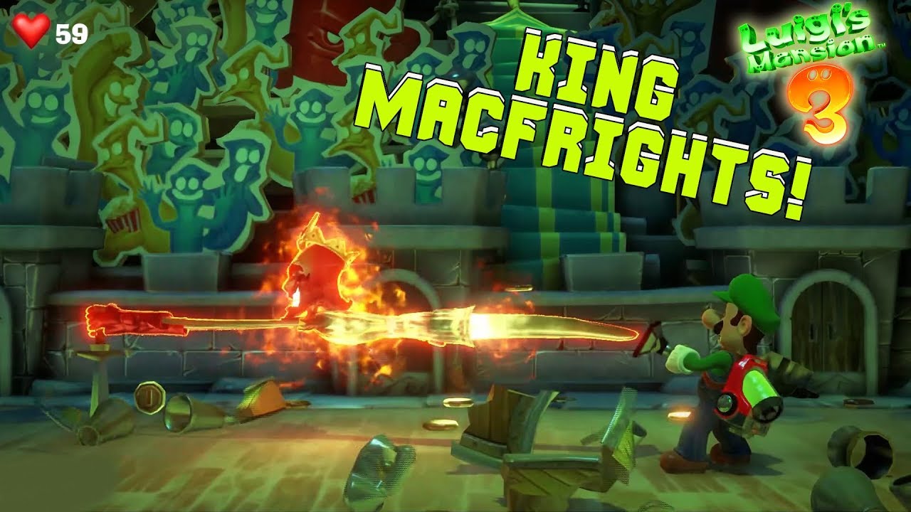 How To DEFEAT King MacFrights (Knight Ghost) 🔥 LUIGI´S MANSION 3 - YouTube