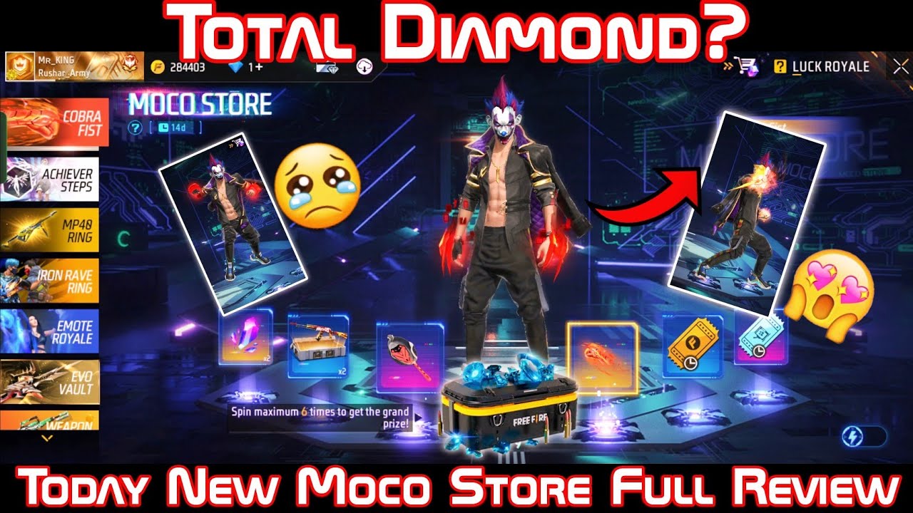 FF New Moco Store Total Diamond | Moco Store Spin Free Fire | Free Fire Moco Store Spin Trick ...