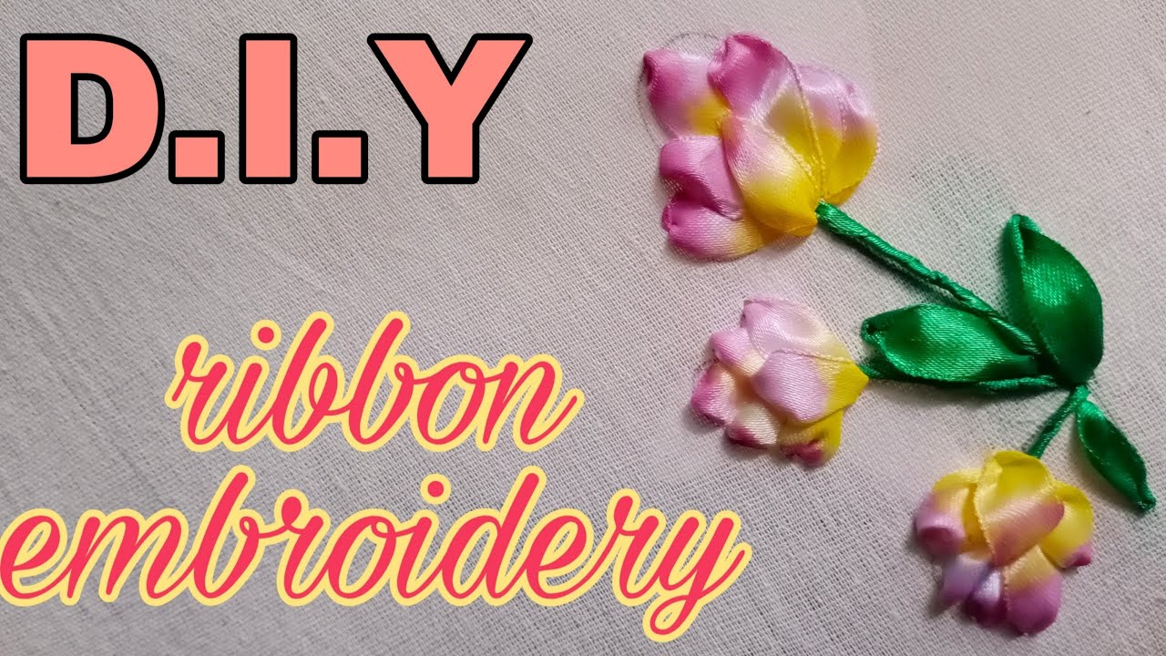 #ribbonembroidery Ribbon Embroidery | How To Make Ribbon Embroidery For ...