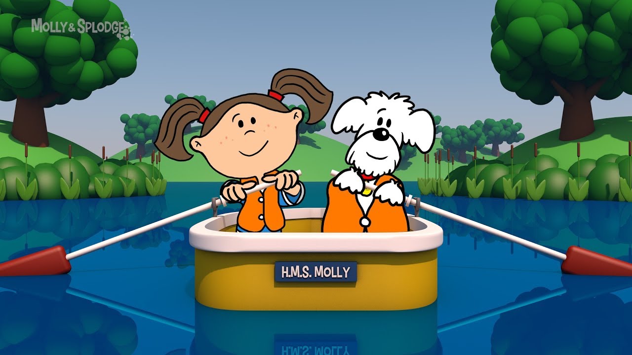 Row Row Row Your Boat Nursery Rhyme by Molly & Splodge - YouTube