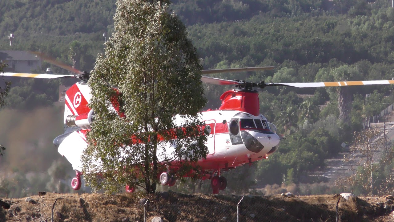 FIGHTING THOMAS FIRE WITH HELICOPTERS FILLMORE CA - YouTube