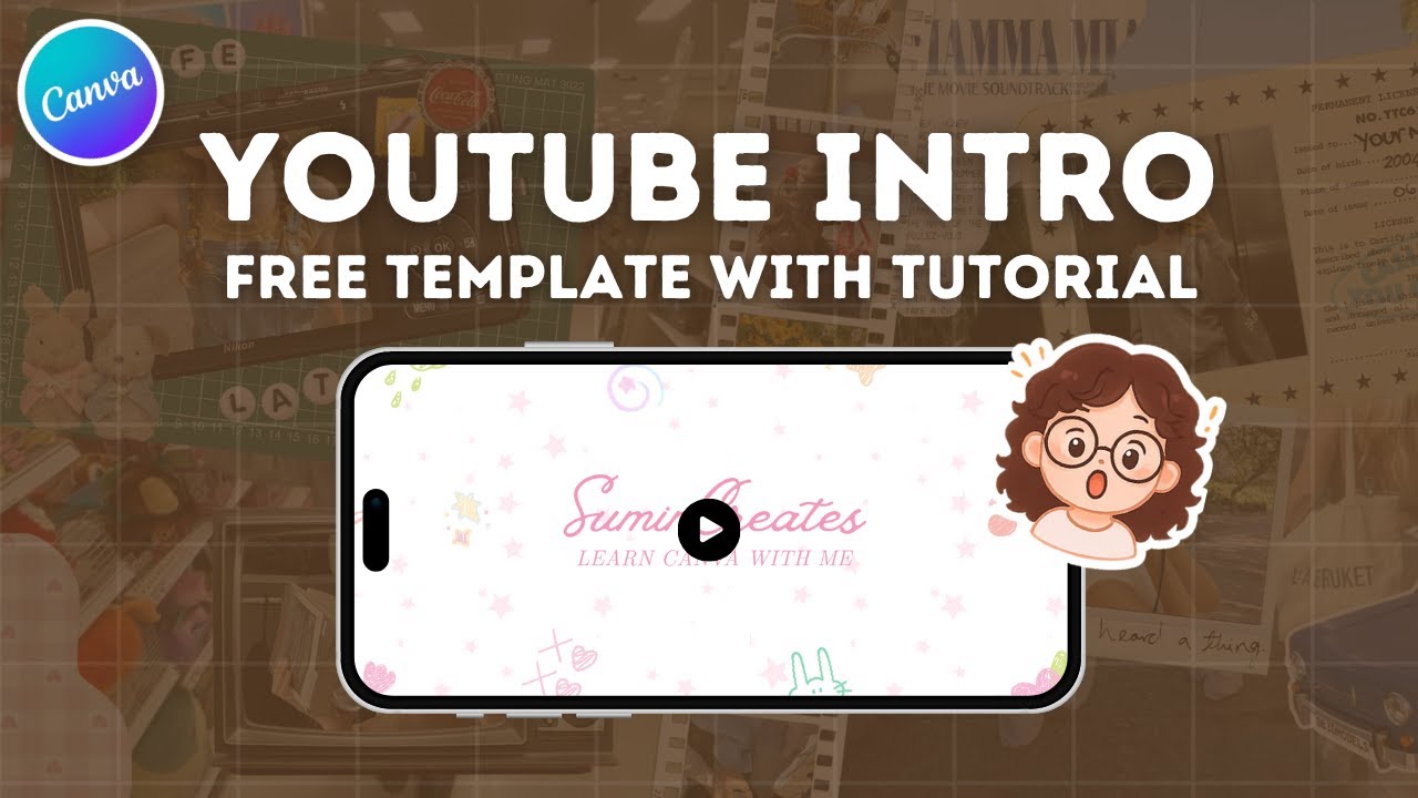 *E a s y* Cute YouTube Intro + Subscribe Me Page | Aesthetic Canva ...