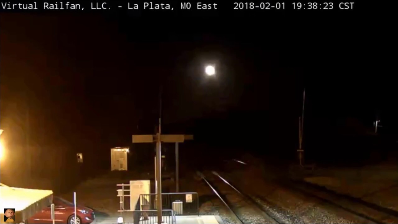 Full Moon rising sequence as Amtrak Arrives - YouTube