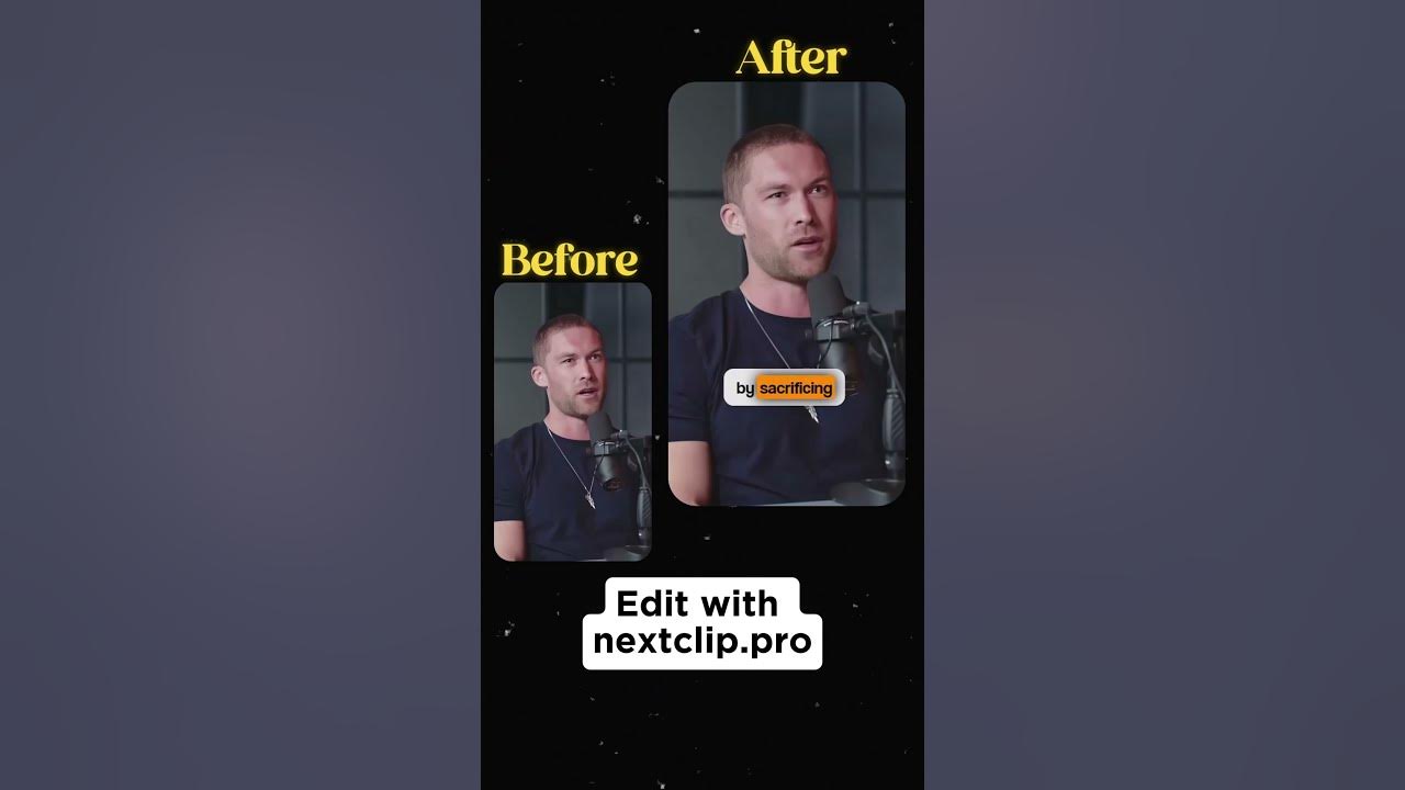 Before and after edit video comparison. Edit using nextclip.pro - YouTube