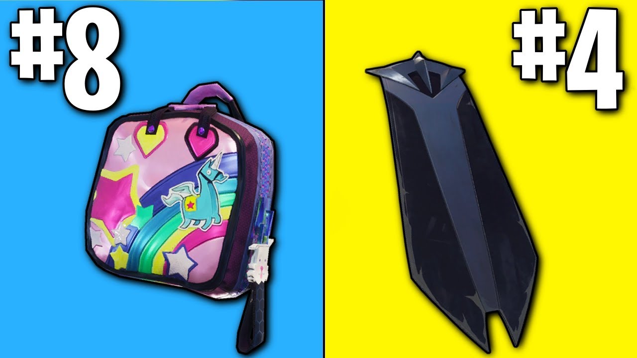 FORTNITE NEW TOP 10 BEST BACK BLINGS TO HAVE IN THE GAME - YouTube