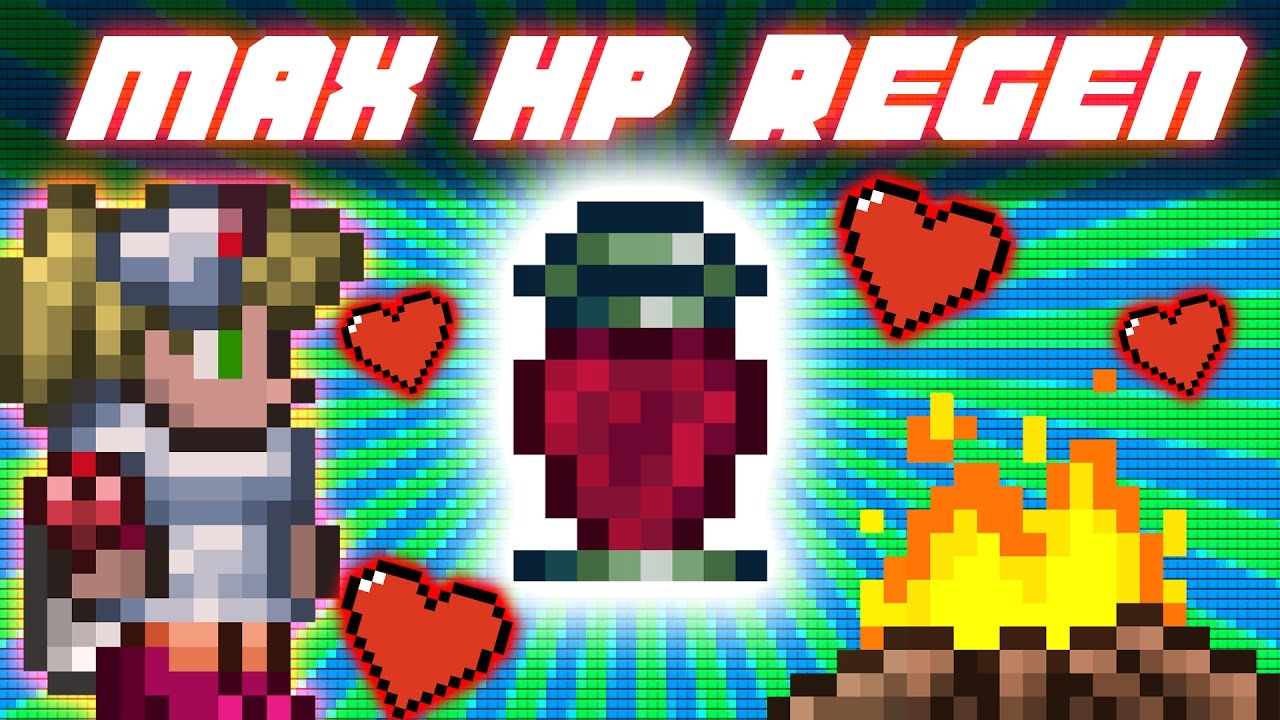 Terraria MAX HP REGEN 1.3.3.3 - YouTube