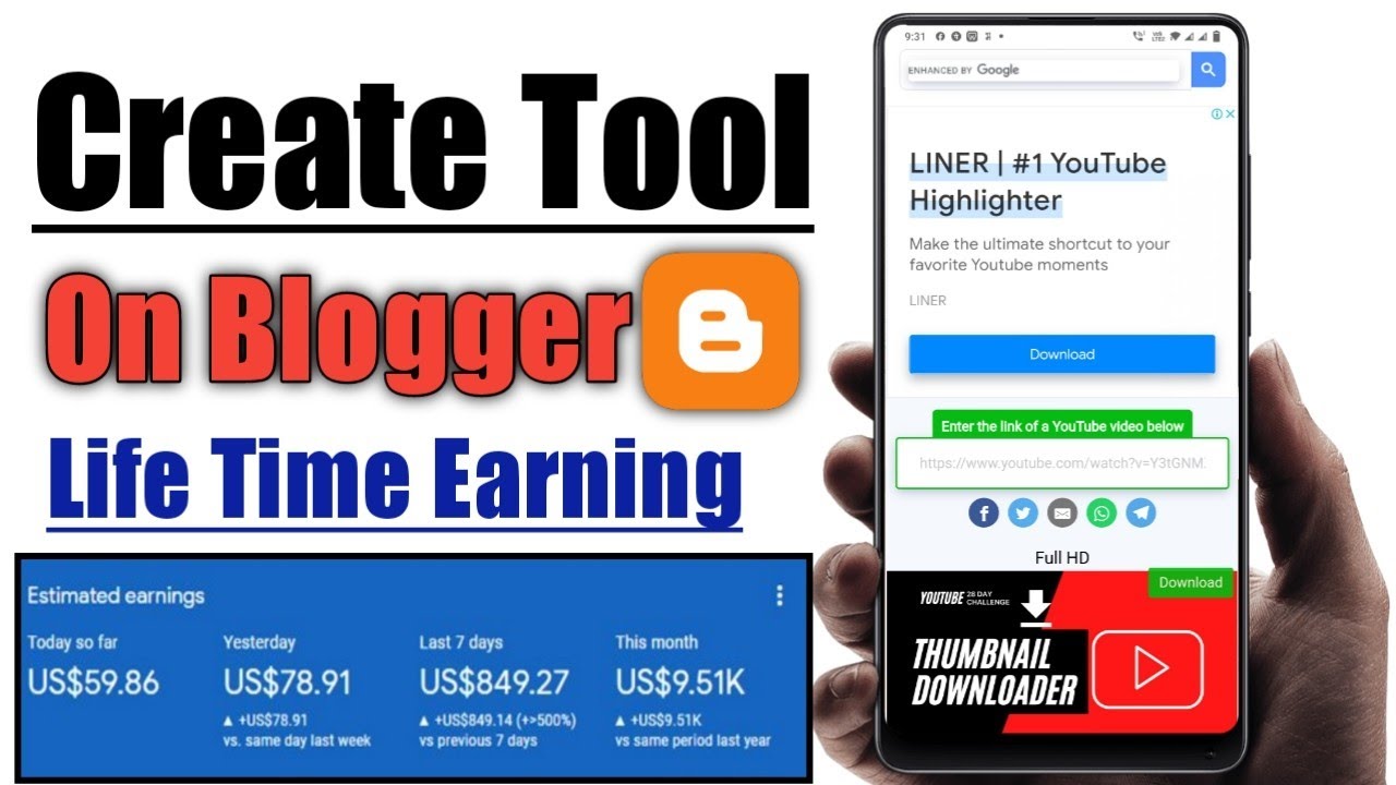Create Youtube Thumbnail Downloader Tool Script On Blogger Lifetime