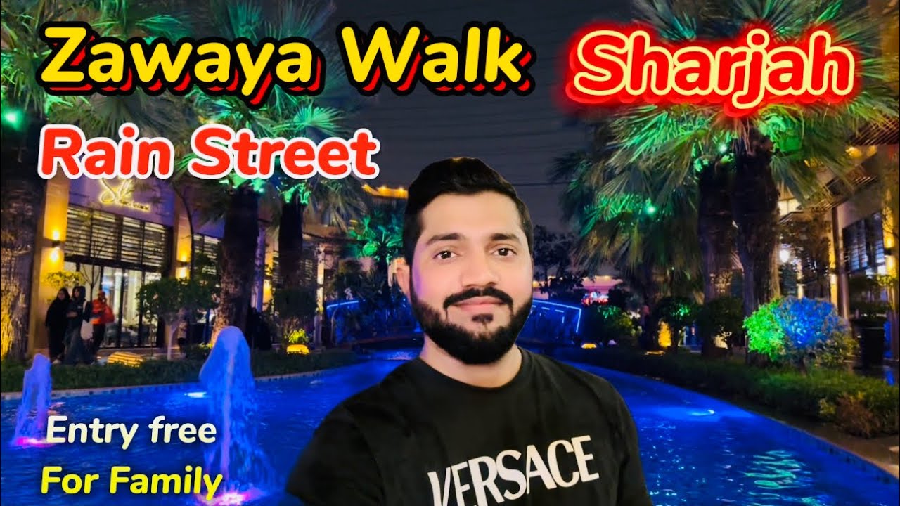 Artificial rain ☔️ Zawaya walk Sharjah , Beat the Heat in Sharjah ...