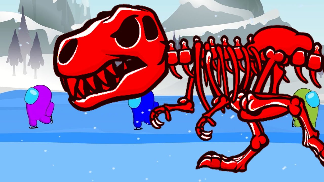 Among Us Players Were Skiing The Trex Skeleton Appears Out Of Blue ...