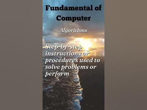 fundamental of computer | algorithm | computer course - YouTube