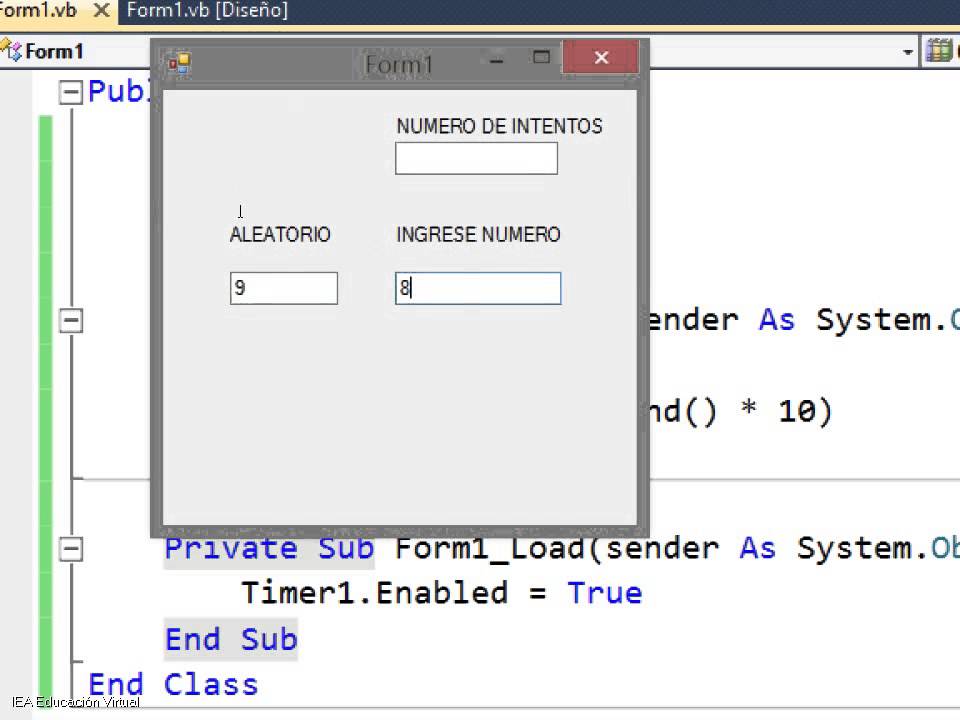 Visual Basic Timer y Random Juego adivinar numero - YouTube