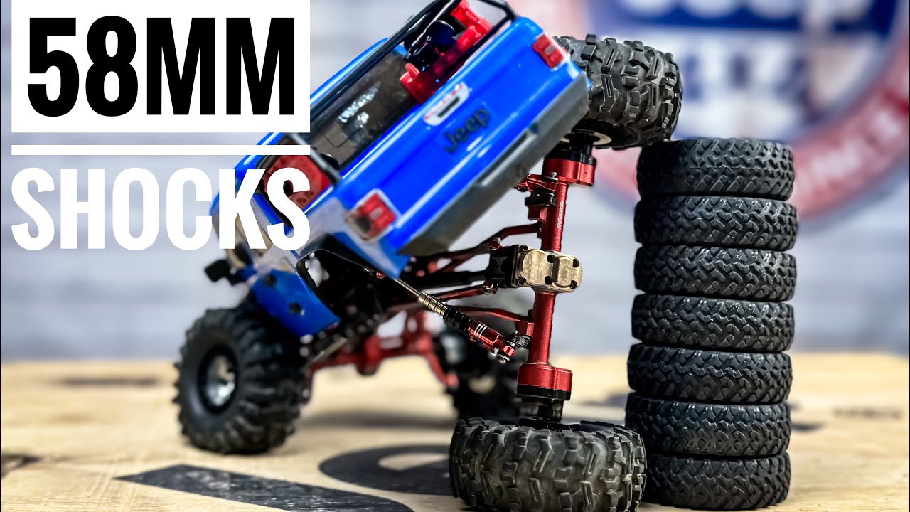 58MM Shocks on the SCX24 - HUGE FLEX - Review, Installation, Shock ...