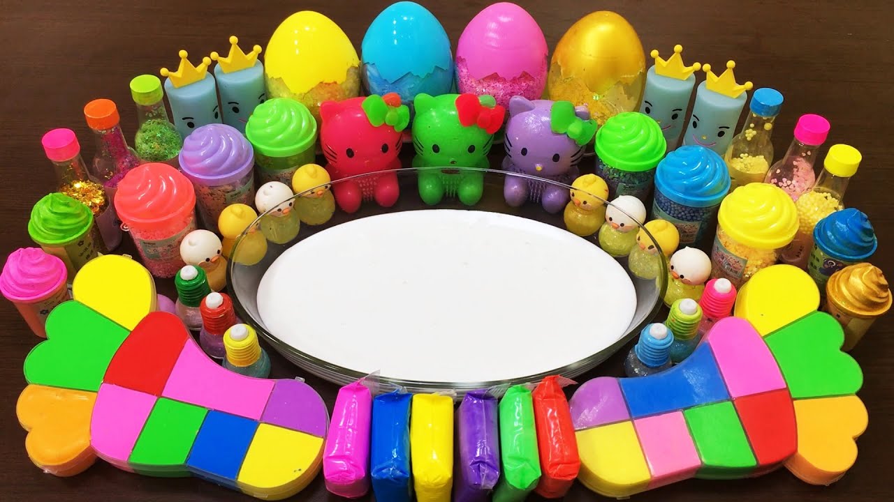 Mixing MAKEUP, GLITTER,CLAY and FOAM into GLOSSY Slime | Slime Smoothie ...