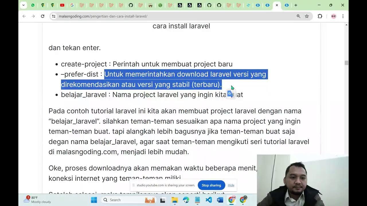 13. Pengenalan Framework Laravel - Pengembangan Aplikasi Web Based - YouTube