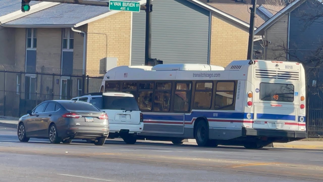 CTA 2015 Nova LFS Bus 8018 On Rt 49 Western - YouTube