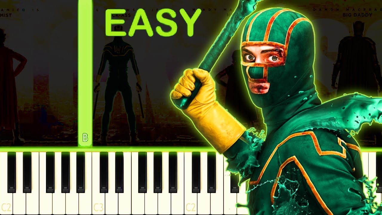 KICK-ASS THEME - EASY Piano Tutorial - YouTube